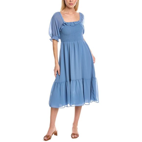 1. State | Dresses | State Smocked Midi Dress | Poshmark